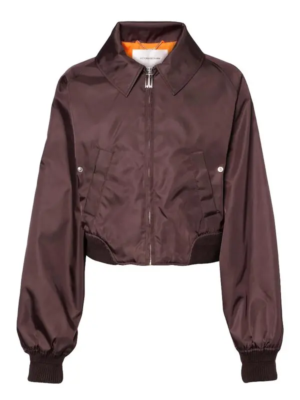 Victoria Beckham Harrington Bomber Jacket - Brown
