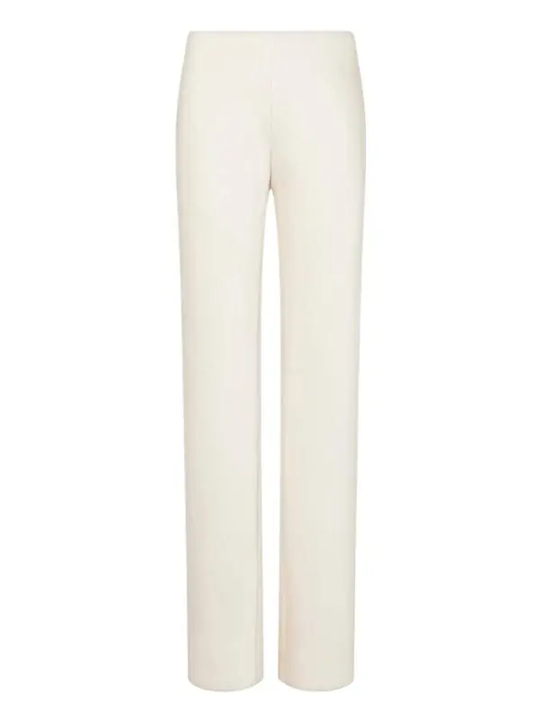 Vince High-rise Wide-leg Satin Pants - White
