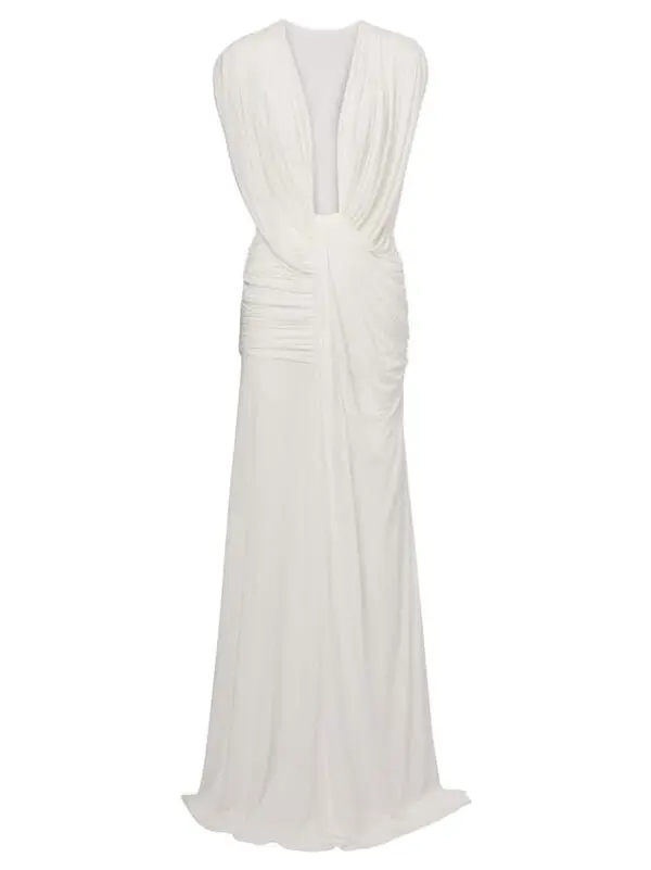 Christopher Esber Ripple Draped Gown - White