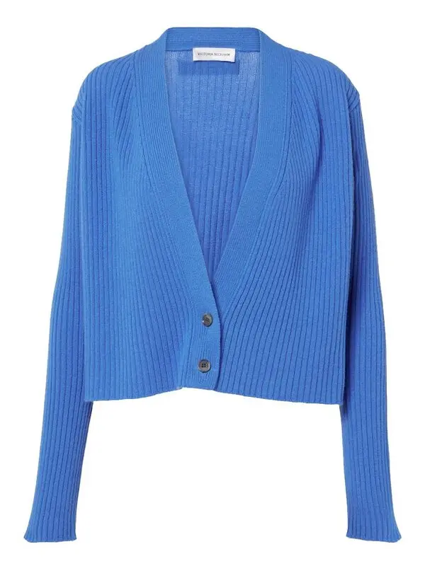 Victoria Beckham Wrap Cardigan - Blue