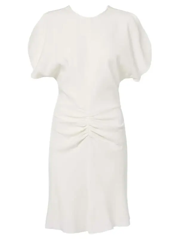 Victoria Beckham Gathered Mini Dress - White
