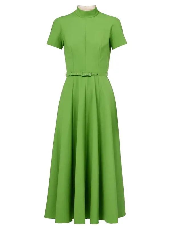 EMILIA WICKSTEAD Camilla Belted Midi Dress - Green