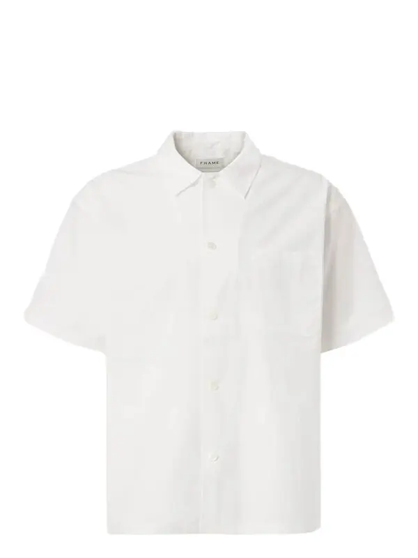 FRAME Cotton Bowling Shirt - White