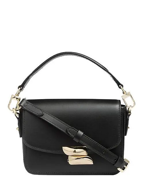 LK BENNETT Frankie Core Leather Cross-body Bag - Bla-black
