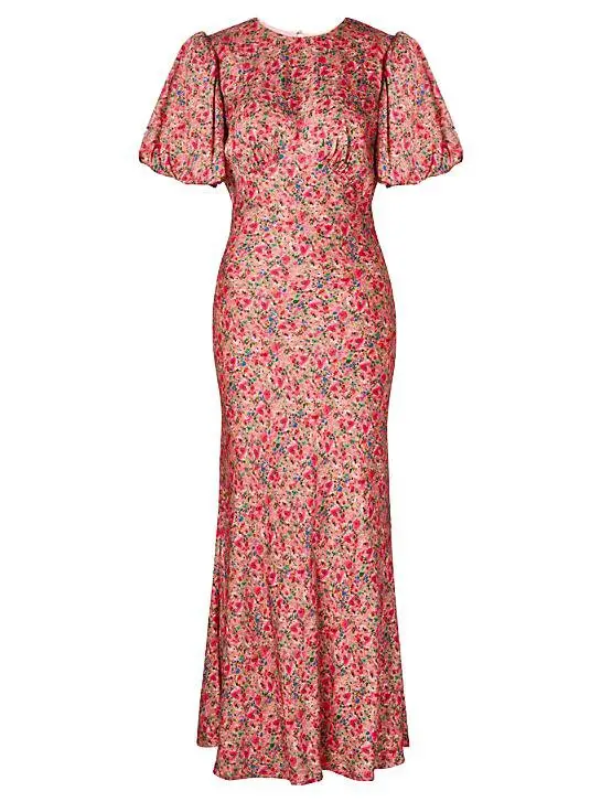 MALINA Freja Maxi Dress - Pink Ditsy