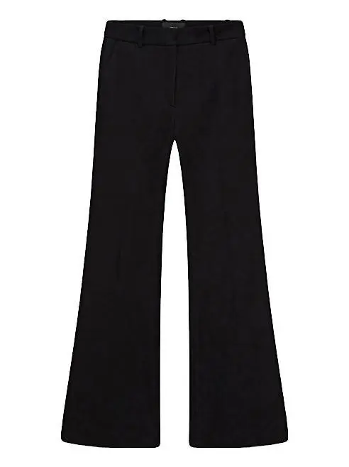 JOSEPH Tafira Flared-leg Stretch-woven Trousers - Black