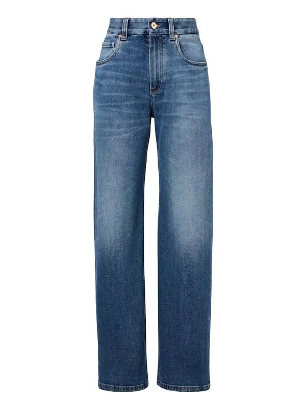 Brunello Cucinelli Low-rise Straight Jeans - Blue