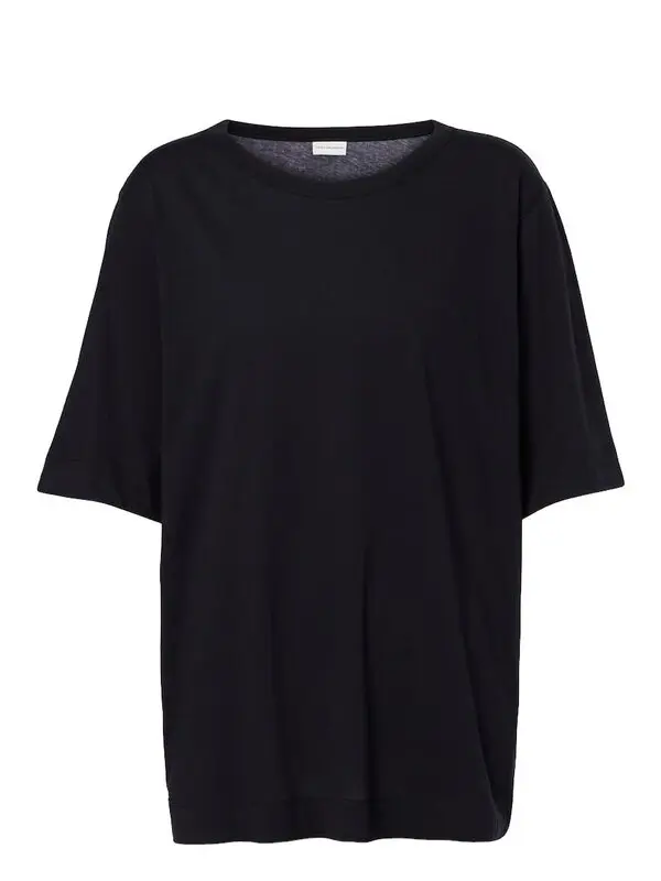 Dries Van Noten Oversized Cotton Jersey T-shirt - Black