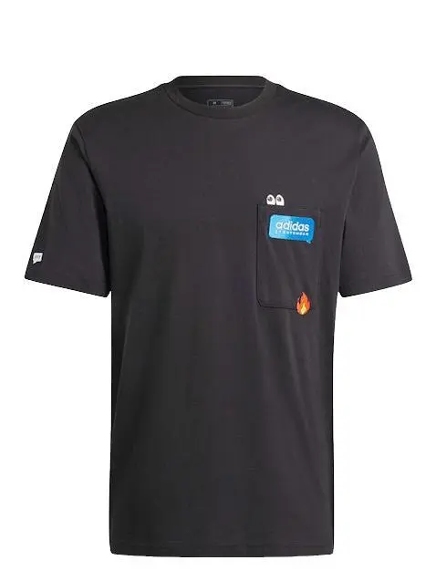 Adidas Remoji Pocket Graphic Tee Shirt - Black