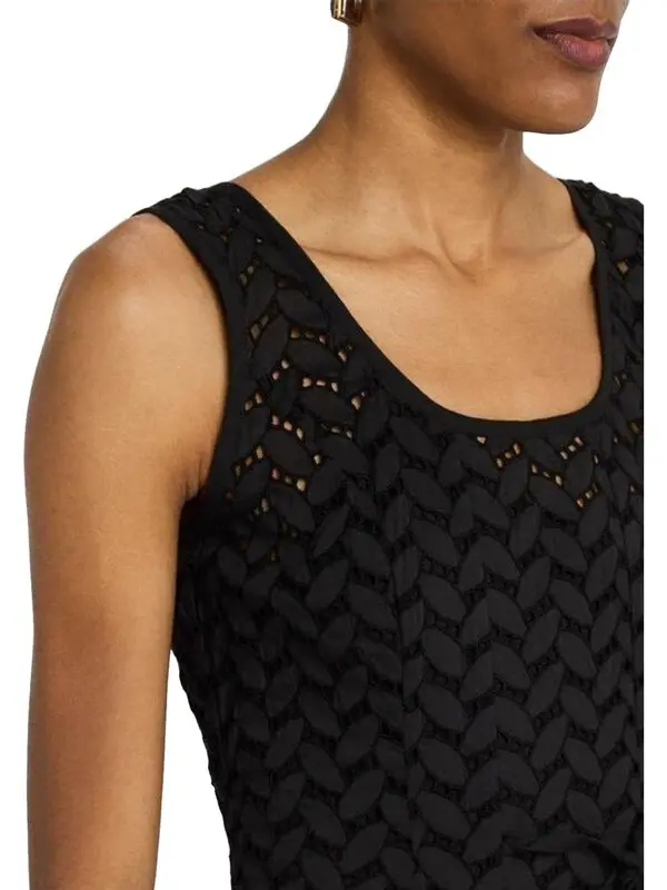 Merlette Olea Eyelet-embroidered Cotton Midi Dress - Black