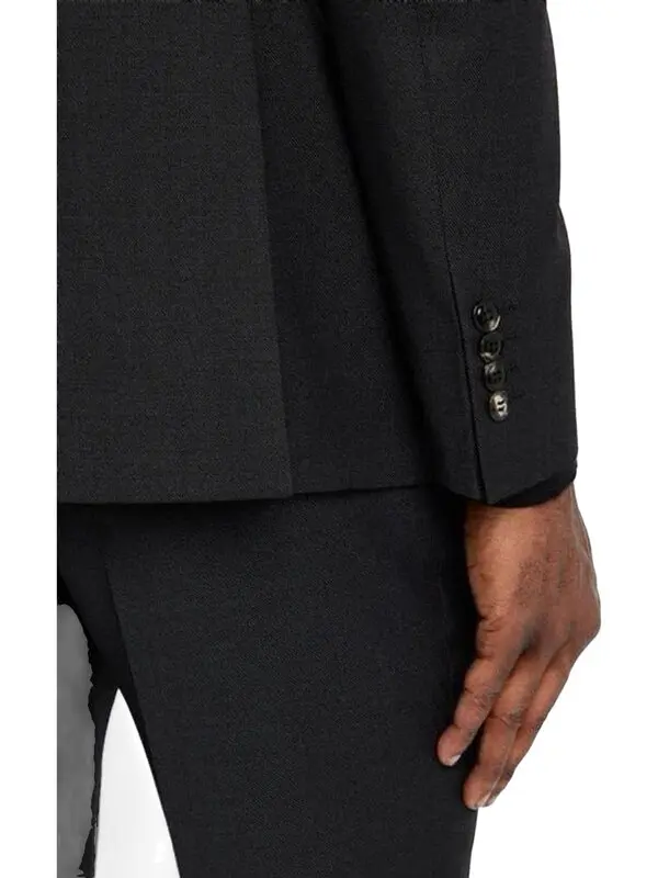 Giorgio Armani Apos;s Pinpoint Twill Suit - Solid Black