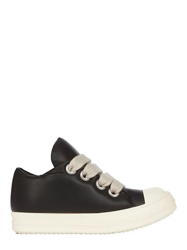 Rick Owens Hollywood Jumbo Lace Low Sneakers - Black/milk
