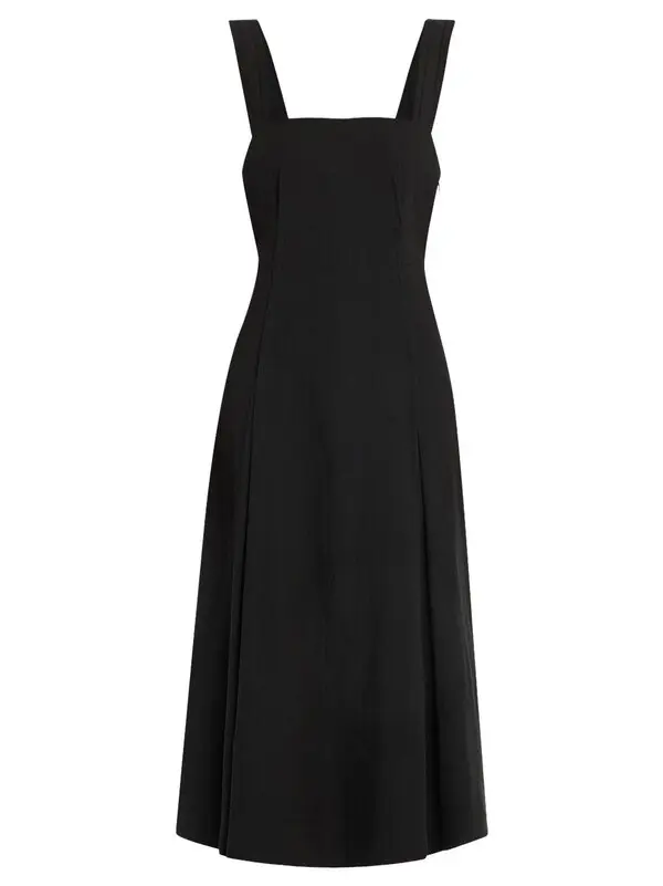Vince Sleeveless Linen-blend Cami Dress - Black