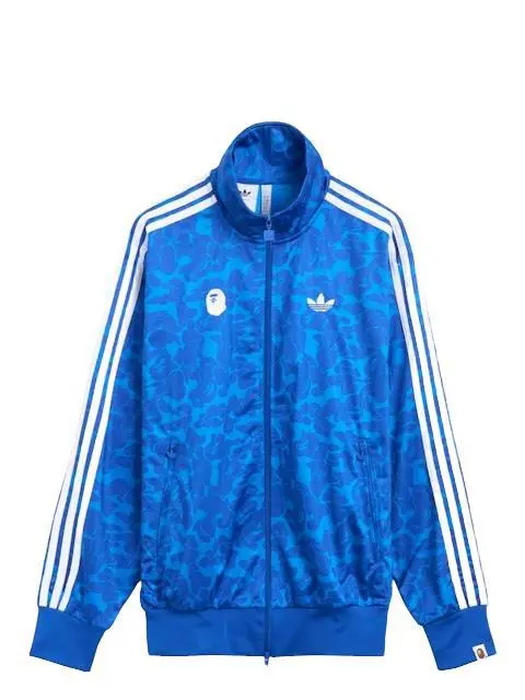 A BATHING APE X Adidas All Over Print Sstr Track Jacket - Blue