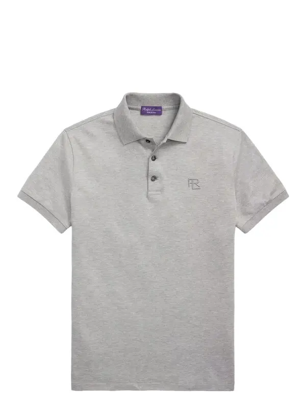 Ralph Lauren Purple Label Piqué Polo Shirt - Grey