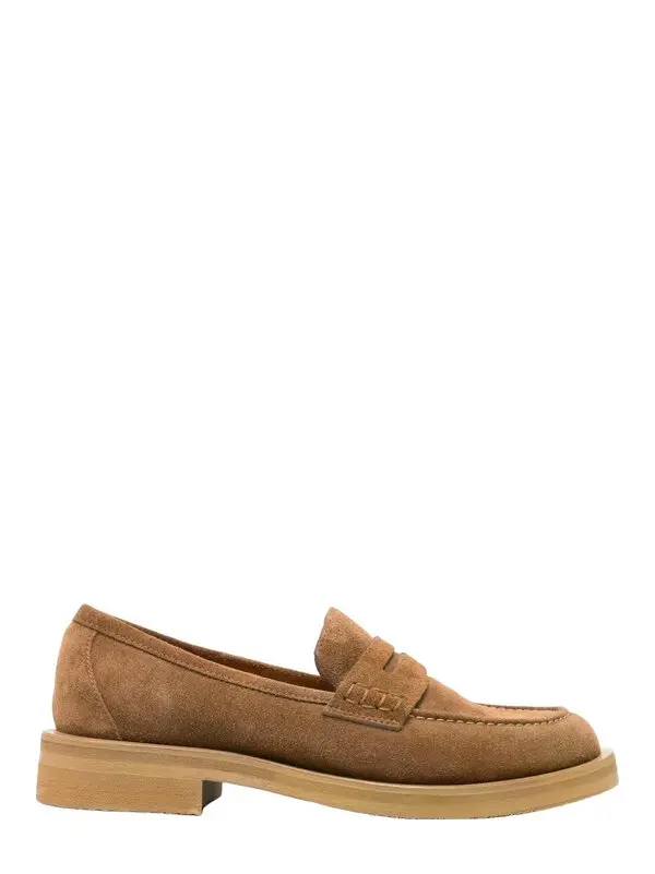 MARA BINI Suede Loafers - Brown