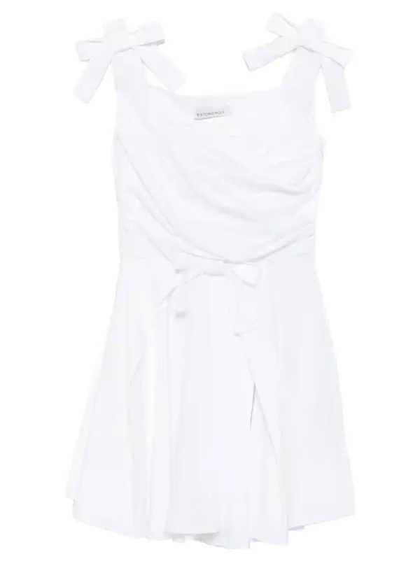 Viktor & Rolf Pleated Mini Dress - White