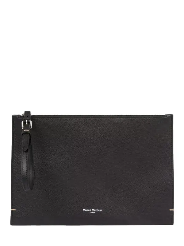 MAISON MARGIELA Grained Finish Shoulder Tote Bag - Black