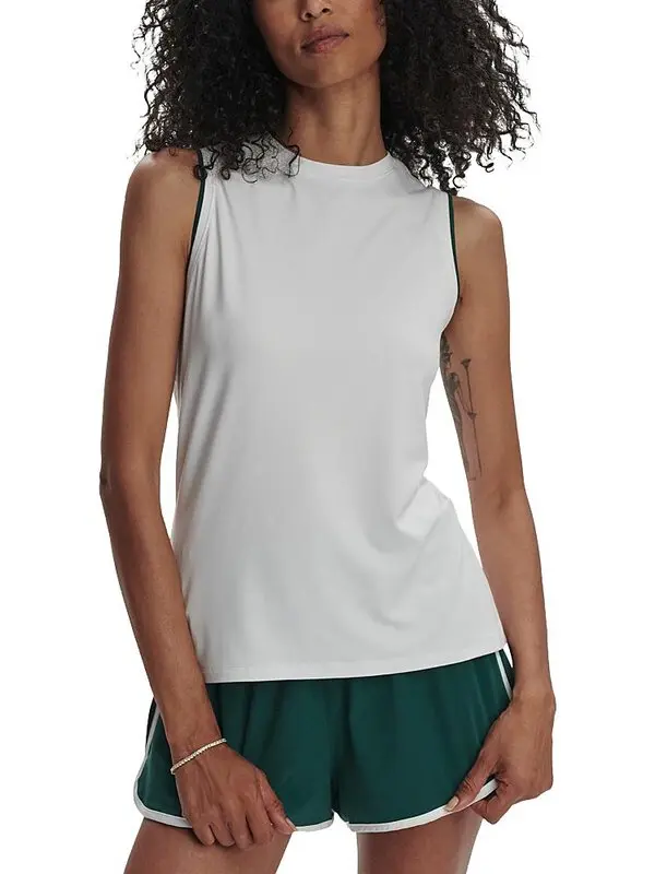 Varley Arton Performance Tank Top - White/forest