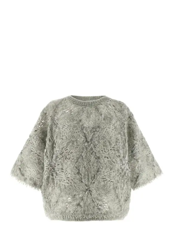 Brunello Cucinelli Sequin-embellished Sweater - Gray