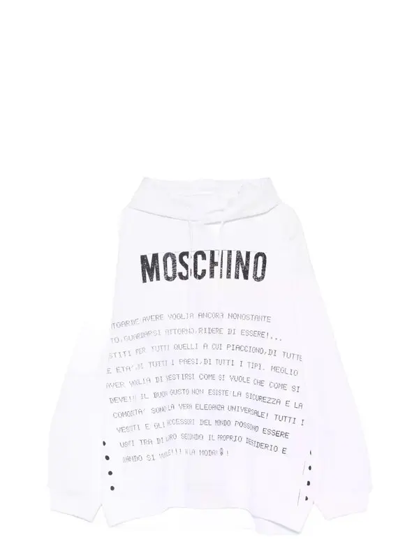 Moschino Archive Message Hoodie - White
