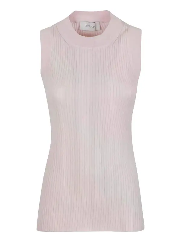 Sportmax Ribbed Sleeveless Top - Pink