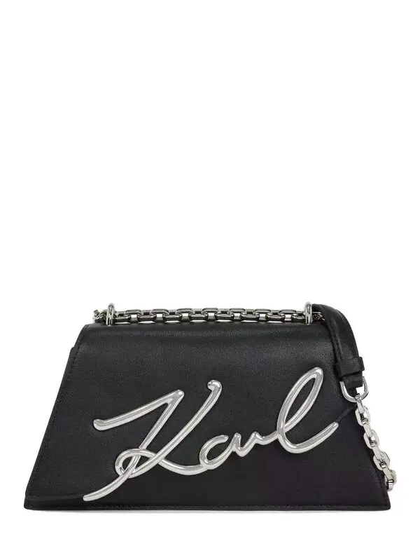 Karl Lagerfeld Signature Shoulder Bag - Black