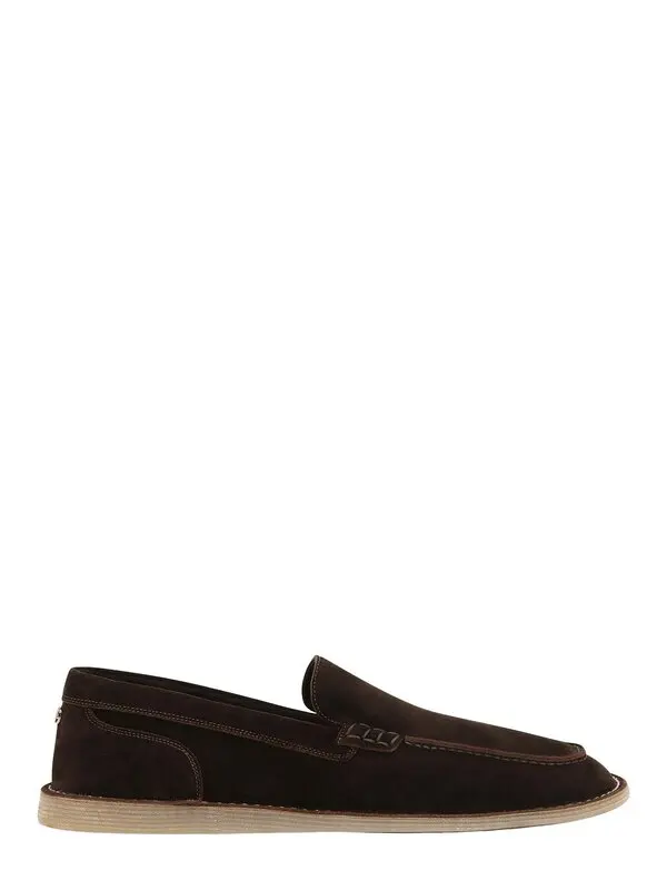 Dolce & Gabbana Suede Loafers - Brown