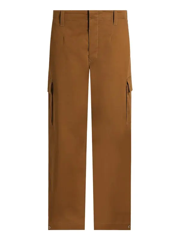 Dolce & Gabbana Cotton Gabardine Cargo Pants - Brown