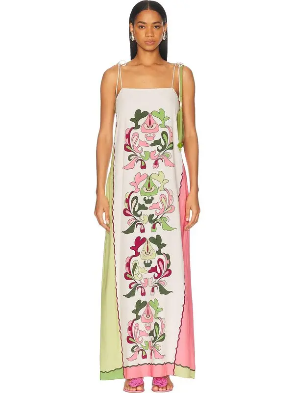 ADRIANA DEGREAS Inamorata Straps Long Dress - Off White