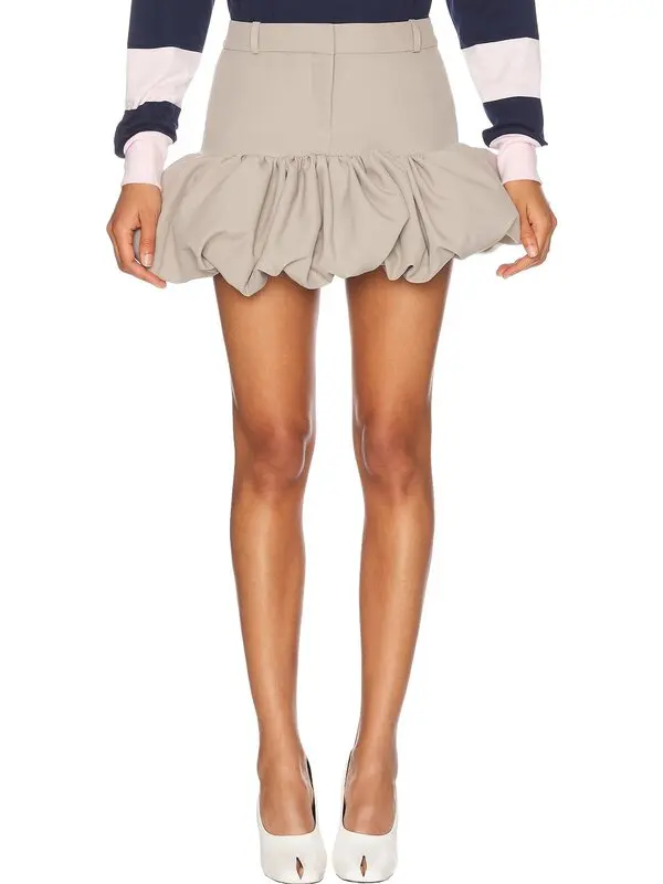Coperni Gathered Hem Tailored Skirt - Beige