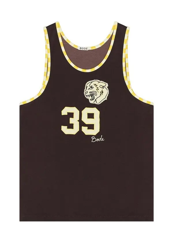 BODE Bobcat Singlet Tank Top - Brown Black