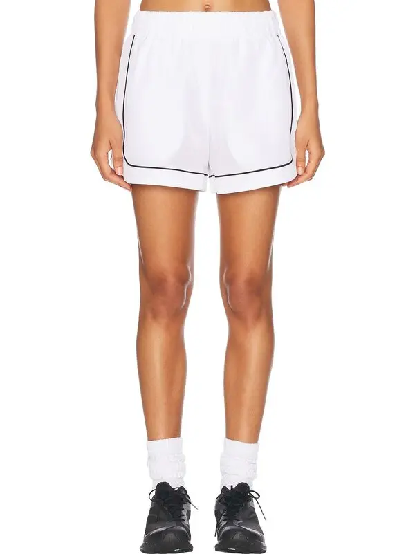 Alo Yoga Motivate Track Short - White & Black