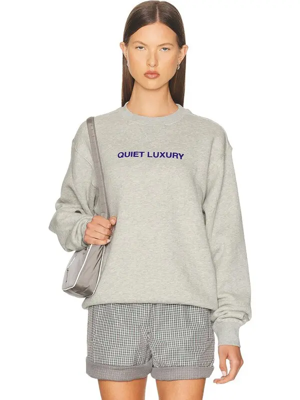 MUSEUM OF PEACE & QUIET Quiet Luxury Crew Neck Sweatshirt - Ash