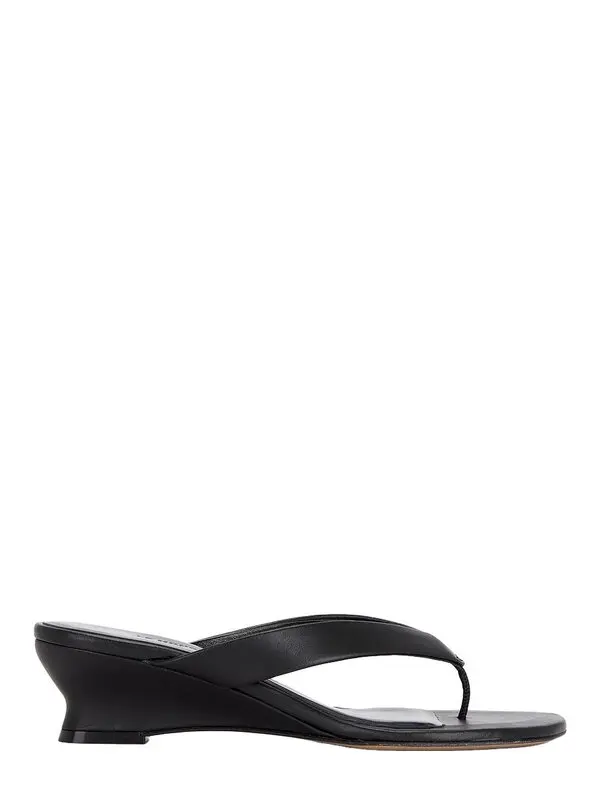 Le Monde Beryl Micro Wedge Thong Sandal - Black
