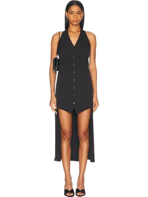 Helmut Lang Halter Vest Dress - Black
