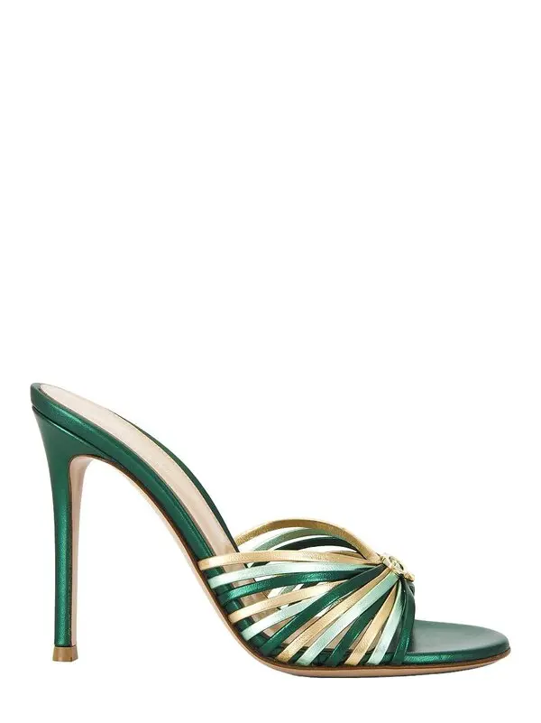 GIANVITO ROSSI Mule Sandal - Hunter  Aloe  & Mekong