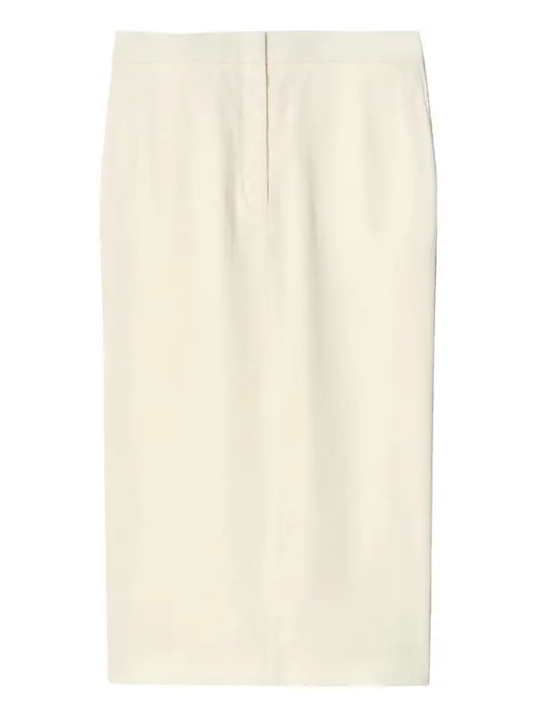 Cos Tailored Linen Pencil Midi Skirt - Beige