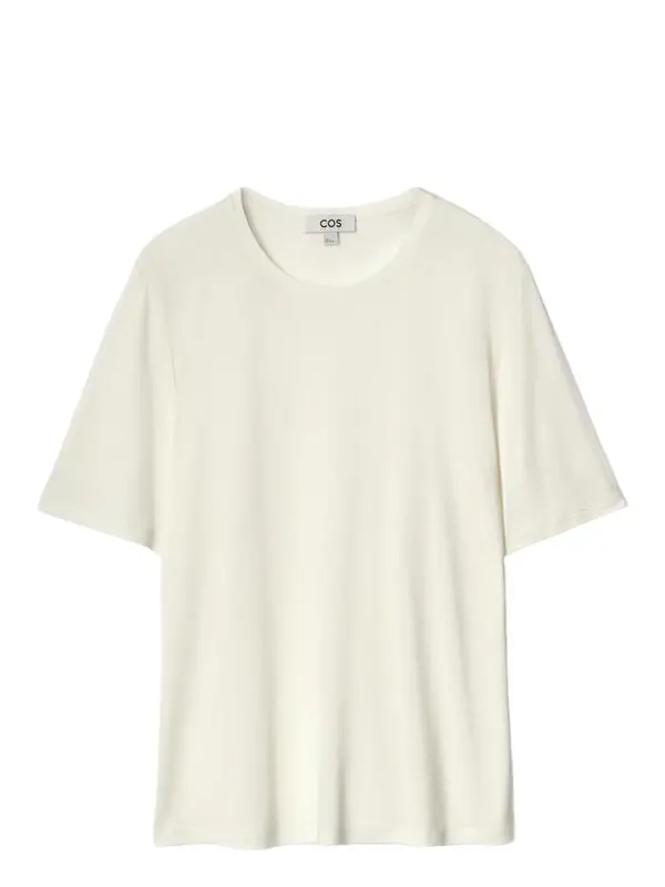Cos Silk T-shirt - White