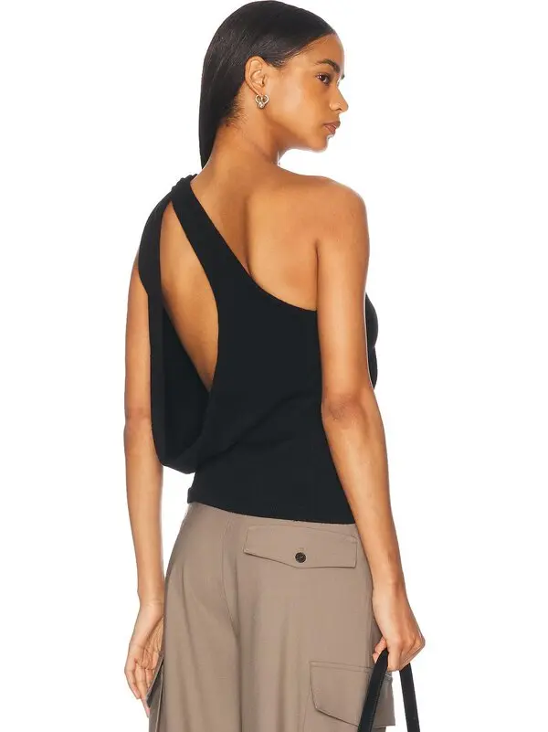 RÓHE Sculptural Open Back Top - Black