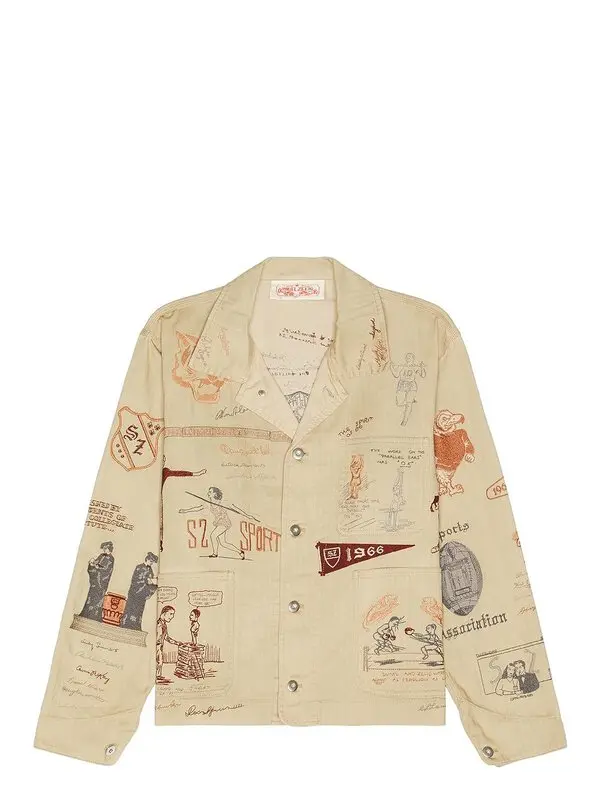 SAMUEL ZELIG Yearbook Reunion Jacket - Khaki