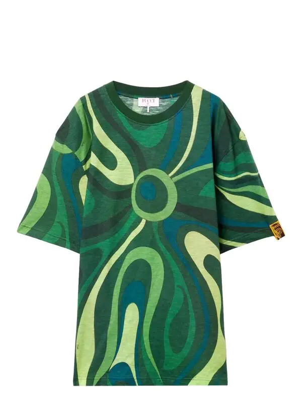 Emilio Pucci Flamed Jersey T-shirt - Green