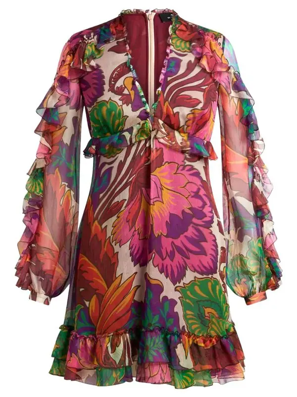 Etro Floral-print Mini Dress - Pink