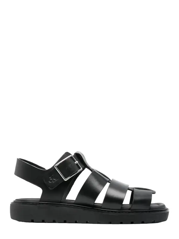 Calvin Klein Leather Sandals - Black