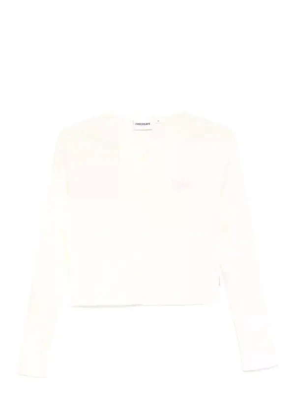 CHOCOOLATE Logo-embroidered Top - White