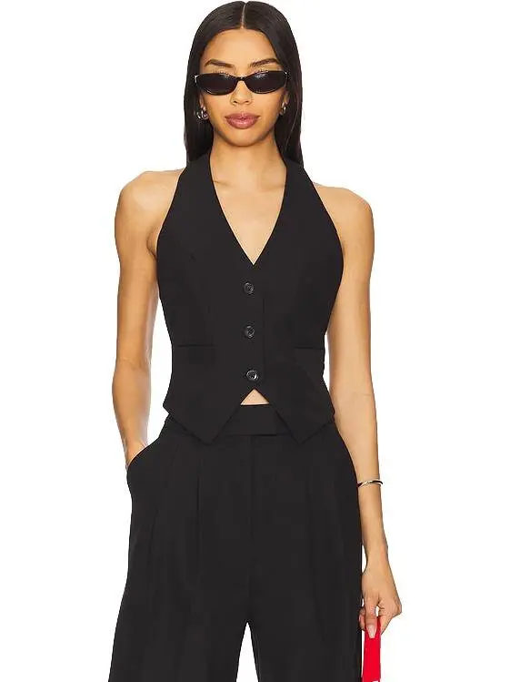 LOVERS AND FRIENDS Alysson Halterneck Top - Black