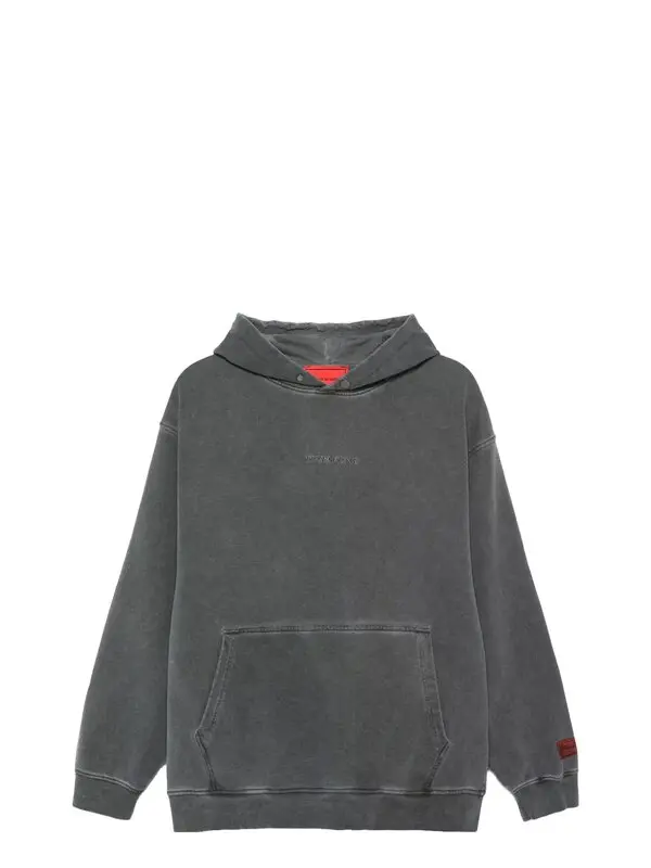 VISION OF SUPER Embroidered-logo Hoodie - Grey
