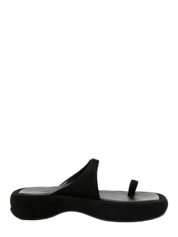 LOW CLASSIC Logo Toe Loop Sandals - Black