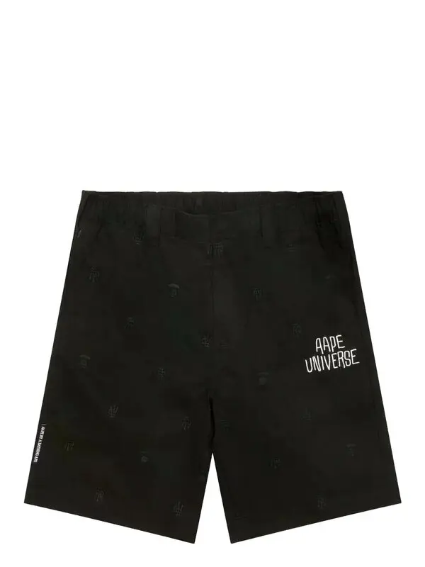 AAPE BY *A BATHING APE Pattern Jacquard Shorts - Black