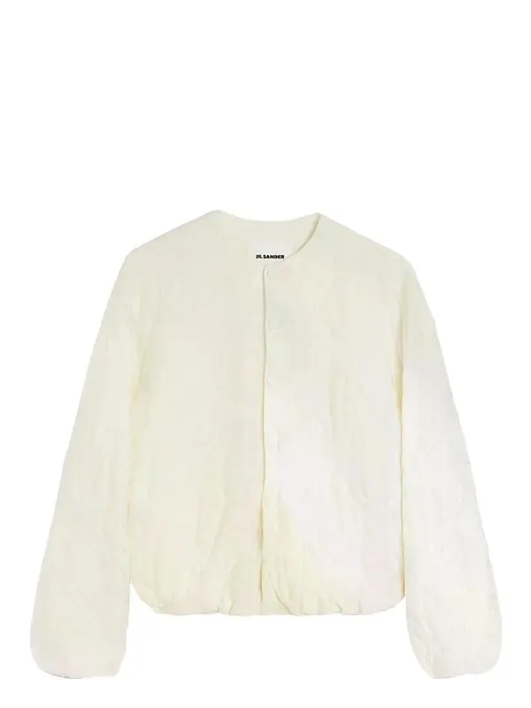 JIL SANDER Jacquard Bomber Jacket - White